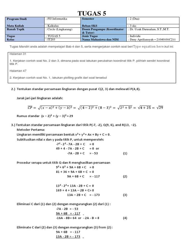 Tugas 5 Kalkulus | PDF