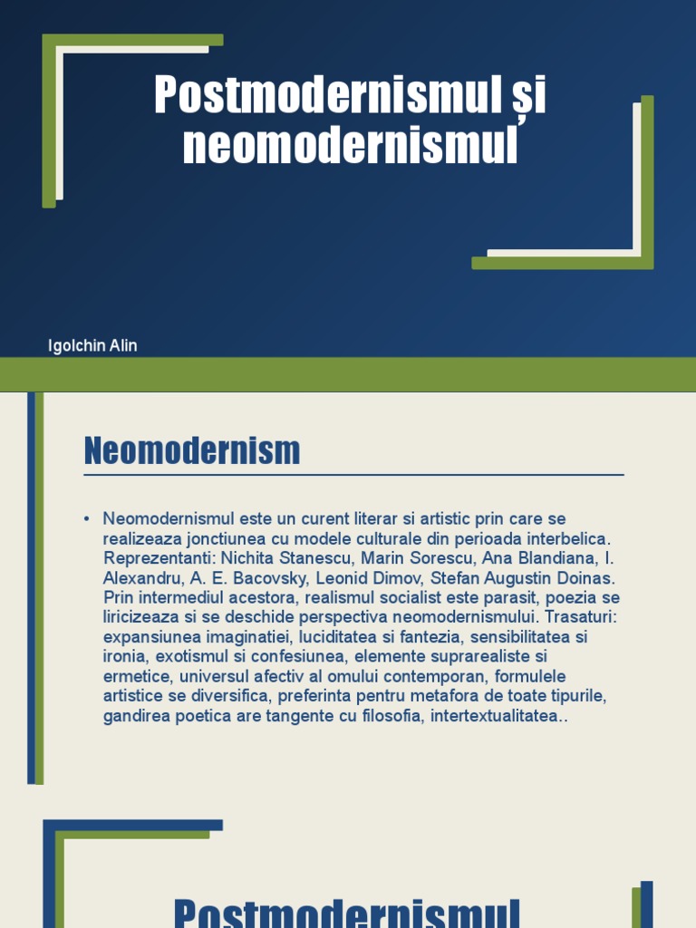 Postmodernismul Și Neomodernismul | PDF