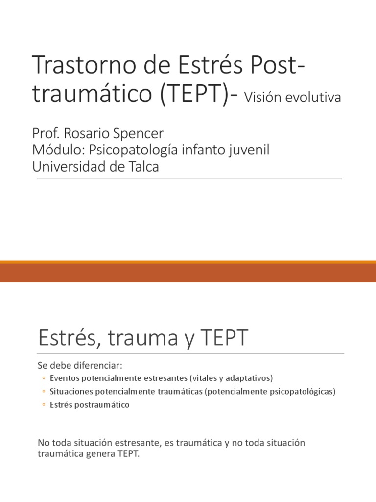Trastorno de Estrés Post-Traumático (TEPT) | PDF | Trauma psicólogico ...