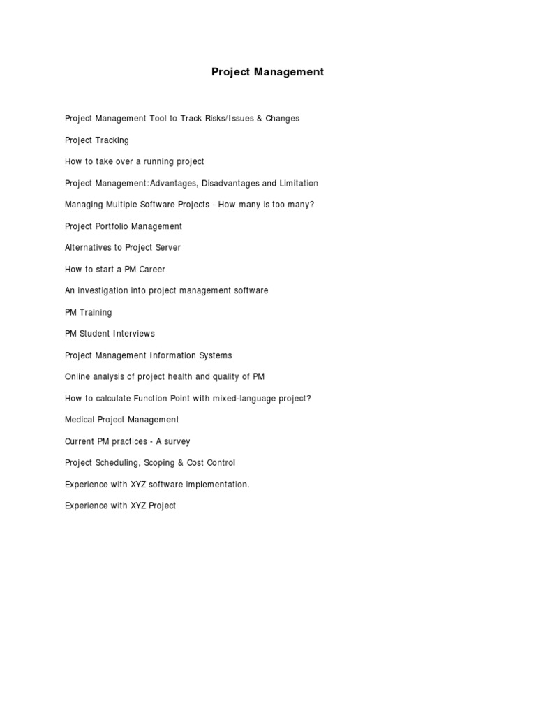 MBA Project Management Project Topics | PDF | Business | Art