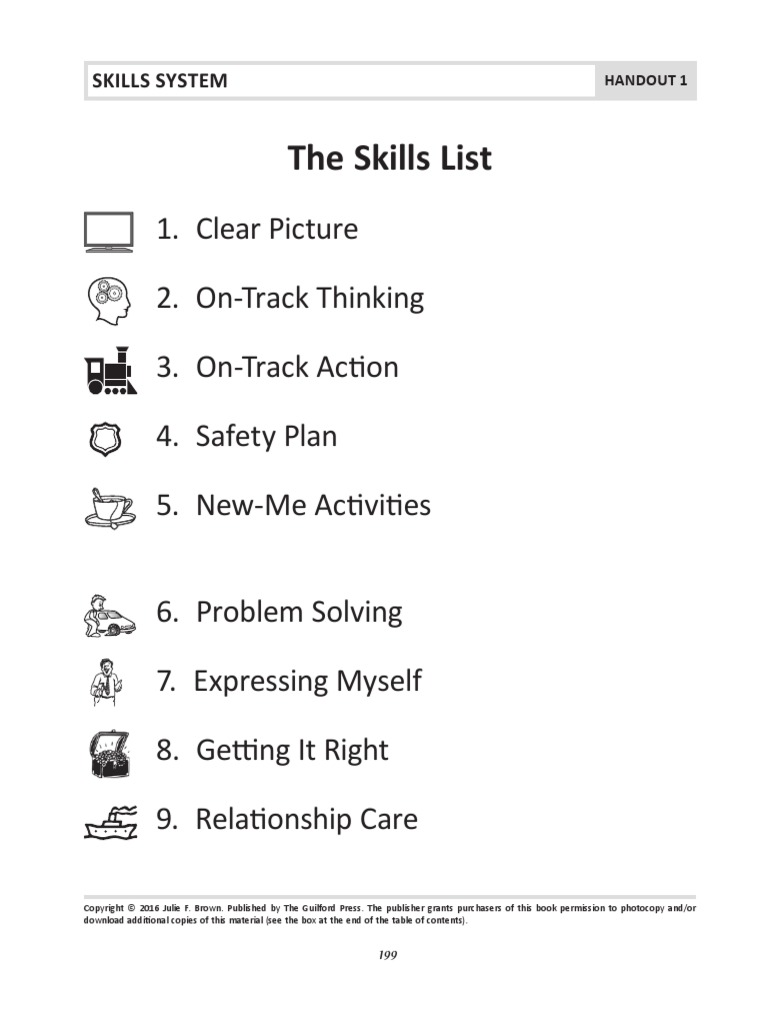 Julie Brown Skills System Worksheets | PDF | Thought | Feeling