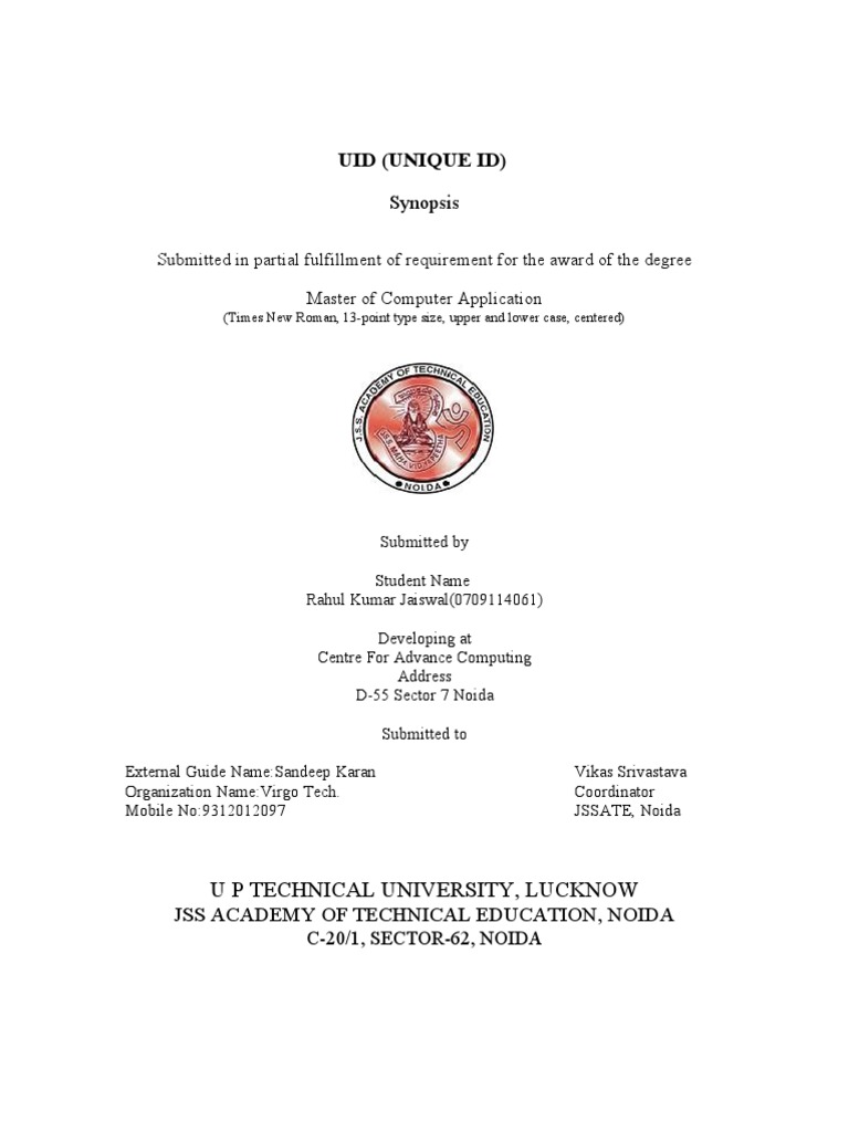 Uid (Unique Id) : Synopsis | PDF | Identity Document | Windows Registry