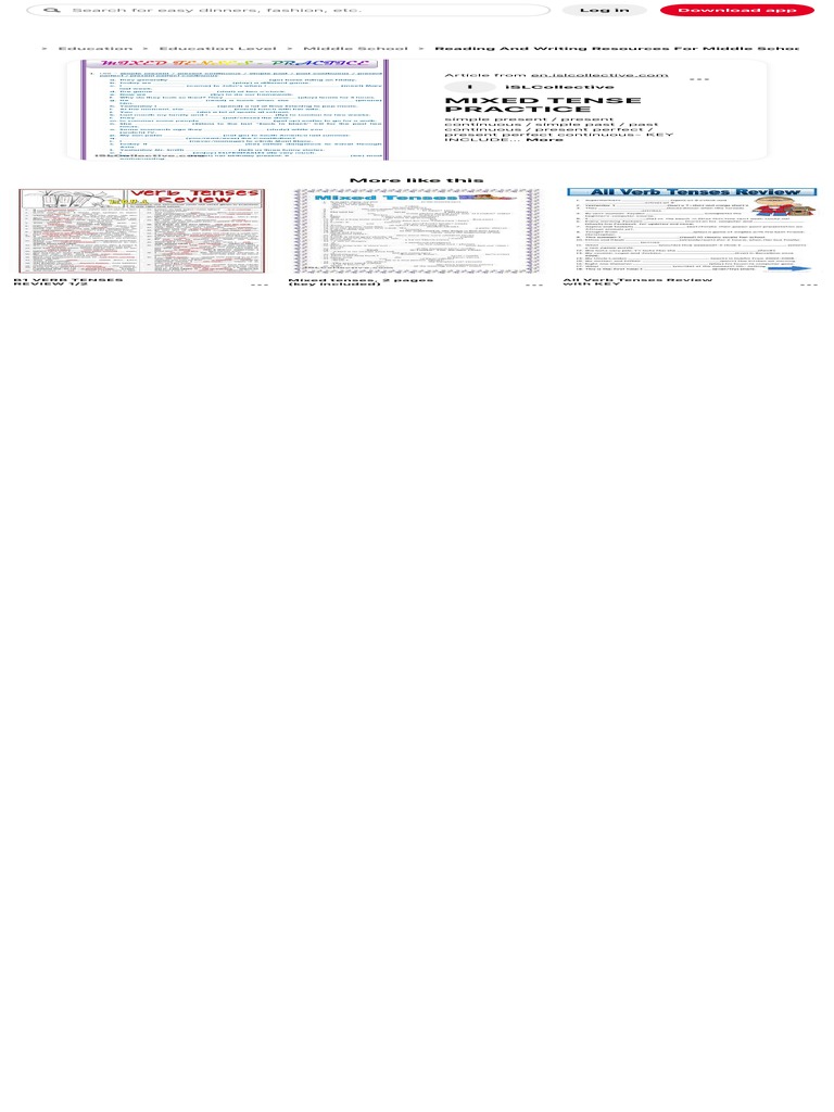 MIXED TENSE PRACTICE English Grammar Exercises, Tenses, English Grammar ...