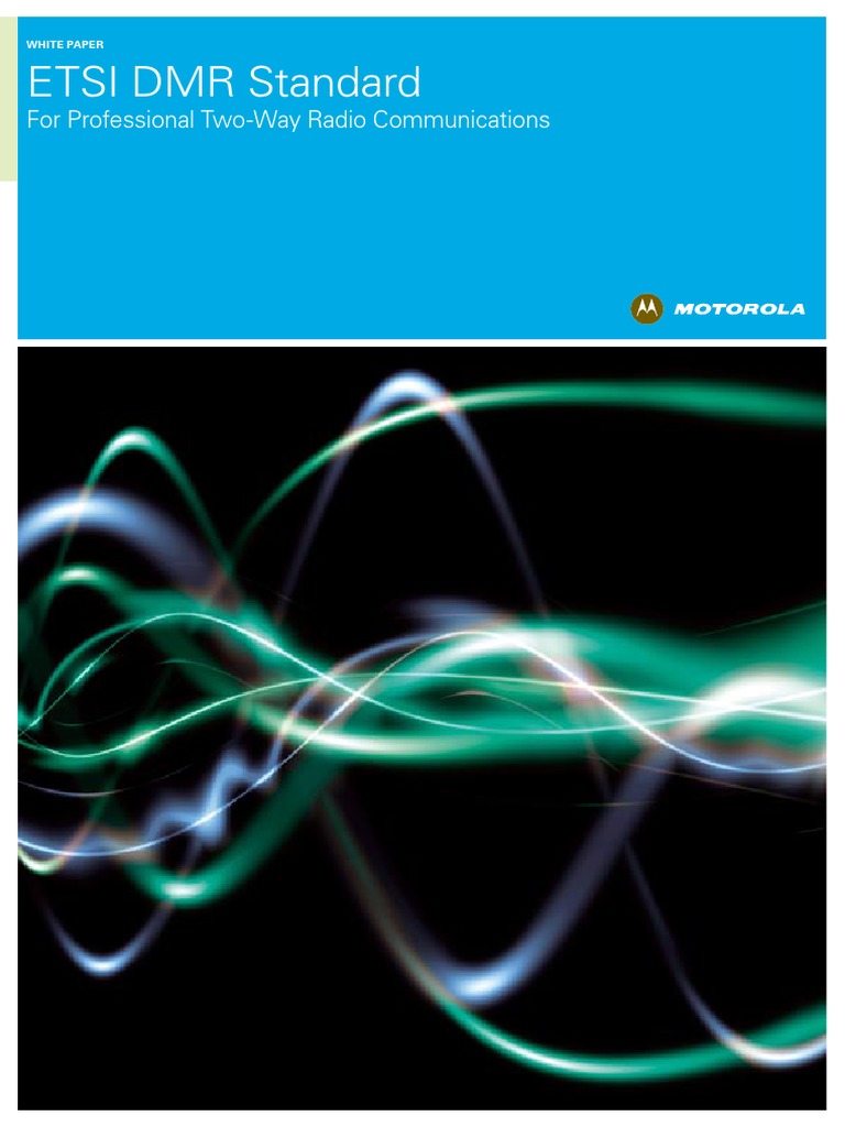 ETSI DMR Standard: For Professional Two-Way Radio Communications | PDF | Radio | Service Industries