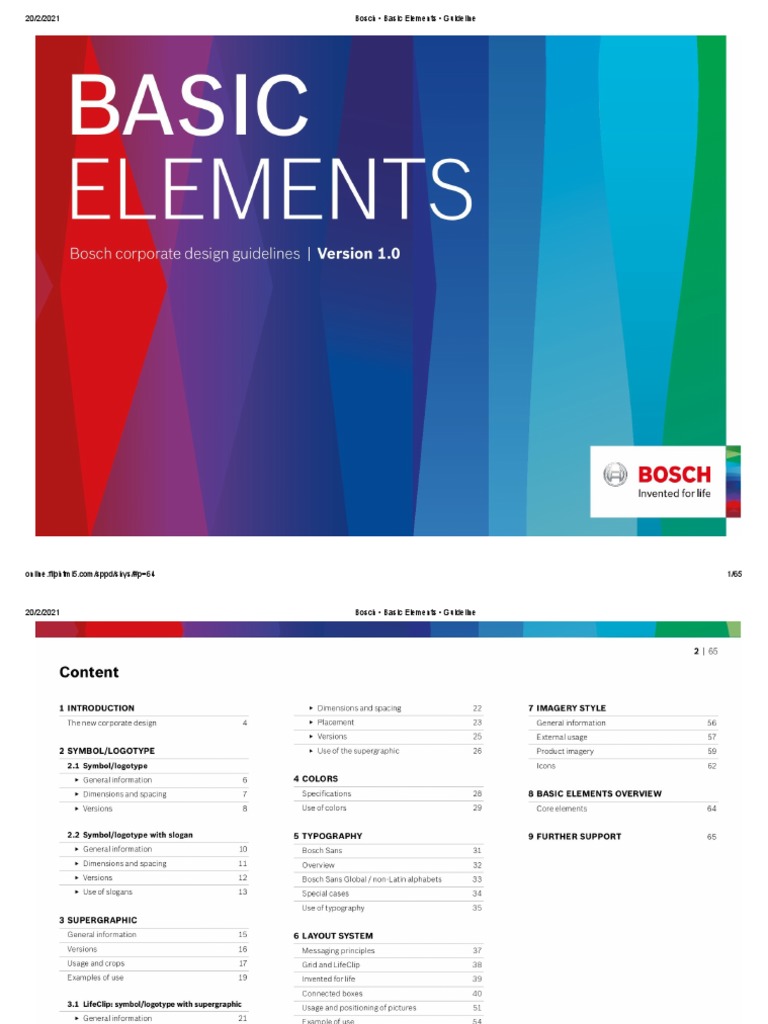 Bosch - Basic Elements - Guideline | PDF