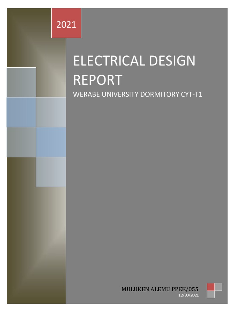 Electrical Design Report for T1 Dormitory | PDF | Electric Power ...