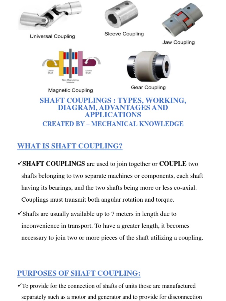 Couplings | PDF | Mechanics | Applied And Interdisciplinary Physics