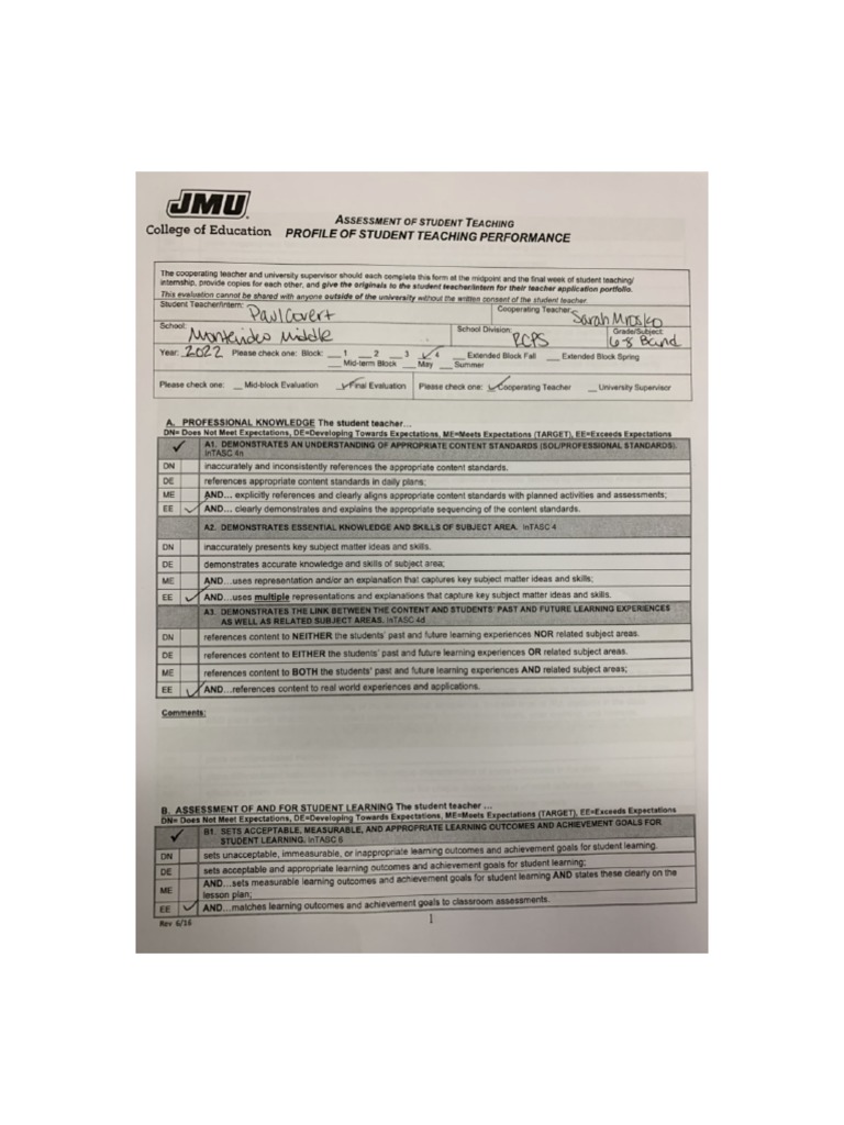 Sarah Final Eval | PDF