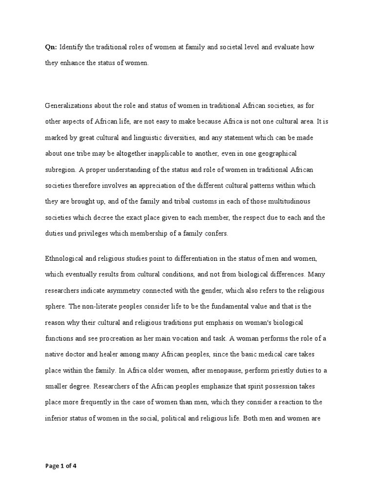 Gender - Assignment | PDF | Family | Gender Role