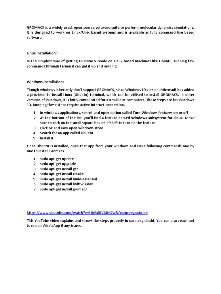 GROMACS Installation | PDF