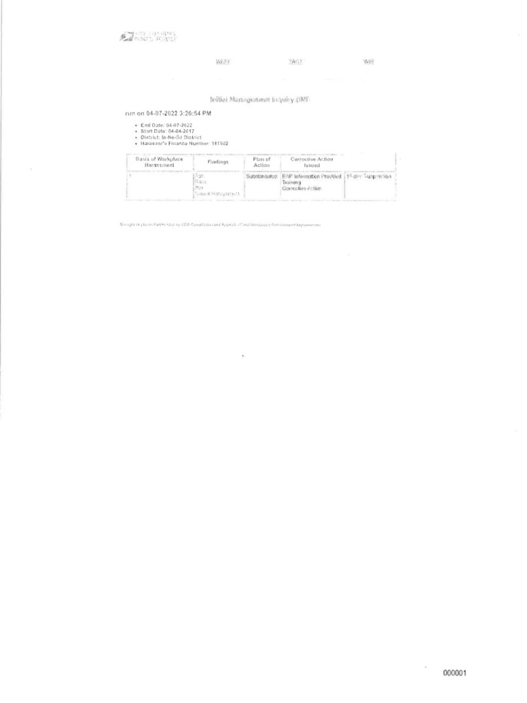 USPS Initial Management Inquiry | PDF