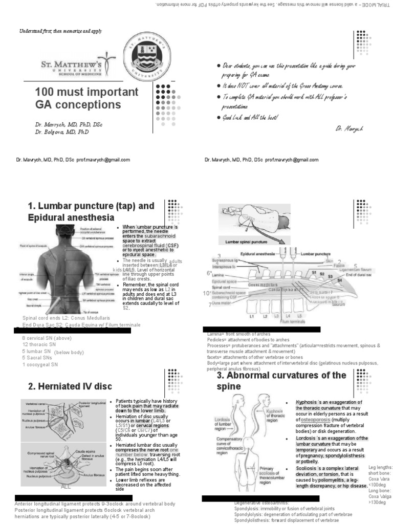 100 Concepts Anatomy Usmle Step 1 Resources | PDF | Hand | Anatomical Terms Of Motion