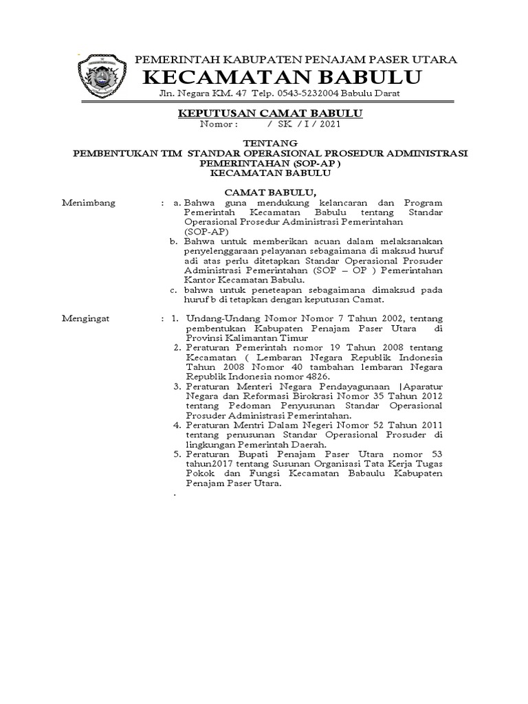 SK Tim SOP-AP-dikonversi | PDF