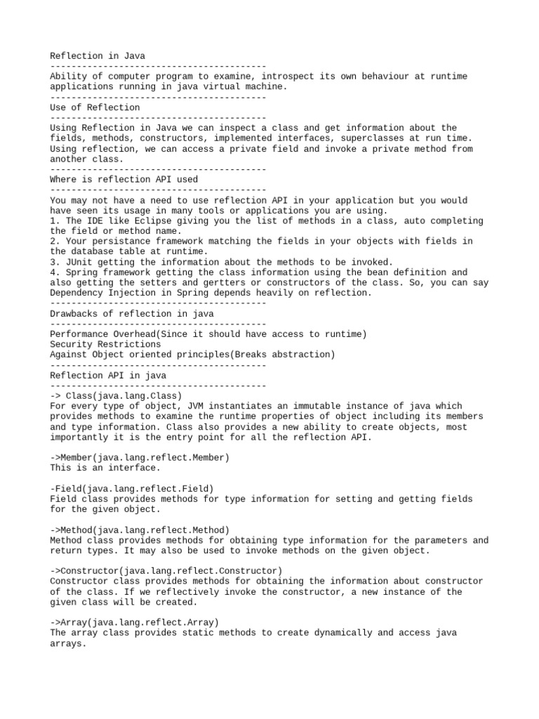 Inspecting Class Metadata And Behavior Using Reflection In Java Pdf Constructor Object