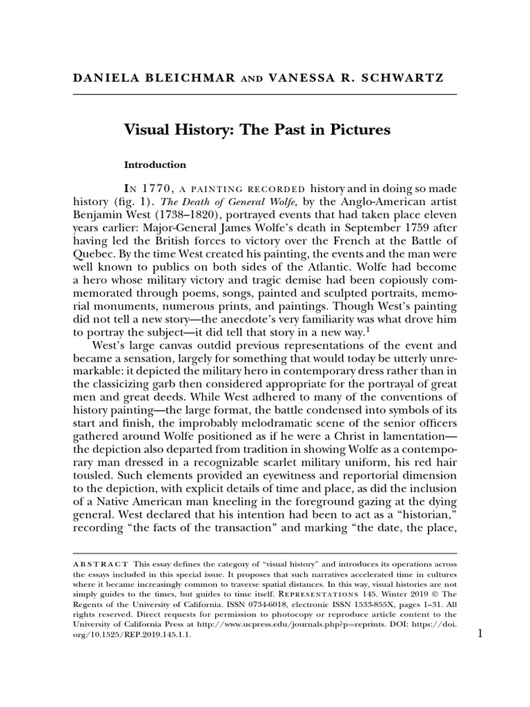 Visual History The Past in Pictures | PDF | Narrative | Paintings