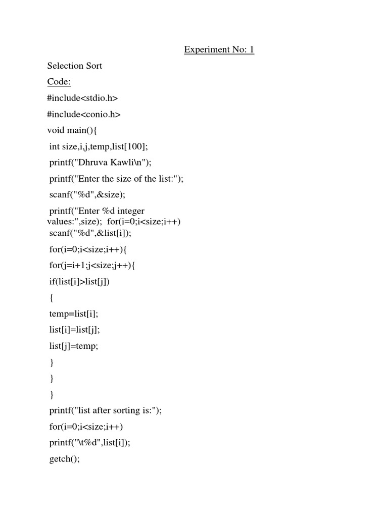 Aoa Experiments Pdf Computer Science Algorithms And Data Structures