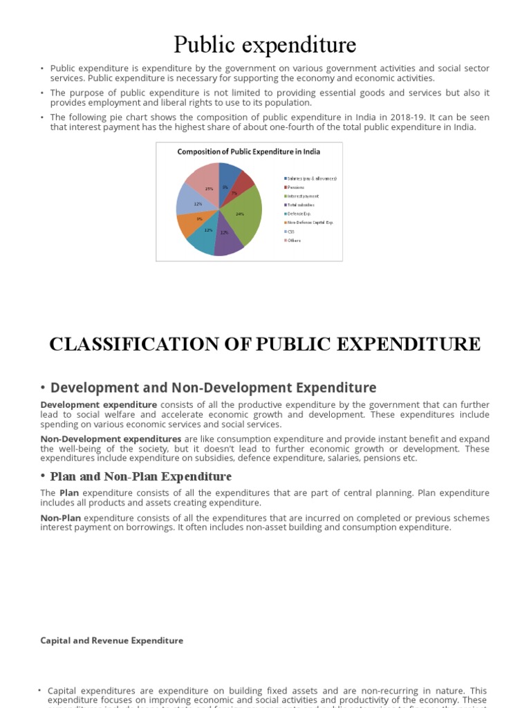 Public Expenditure | PDF | Expense | Welfare