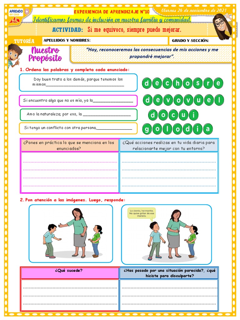 Diálogo Escolar sobre Aprendizajes Sociales | PDF | Ciencias sociales