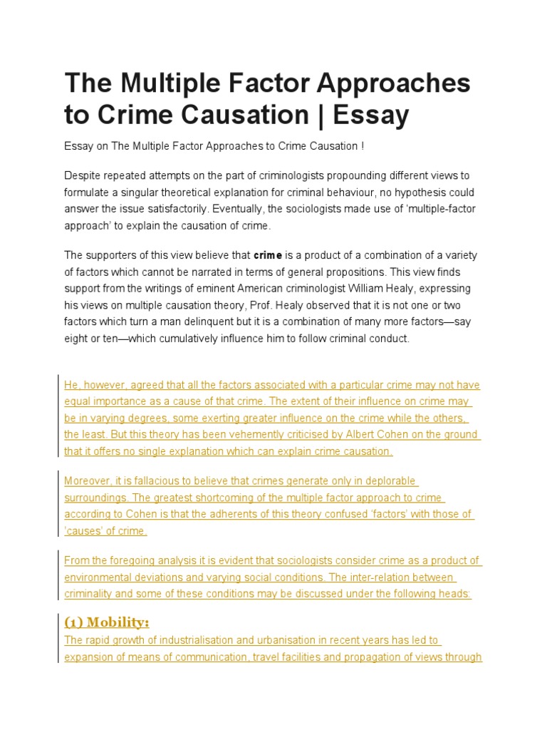 Multiple Factor Approach | PDF | Politics | Social Science