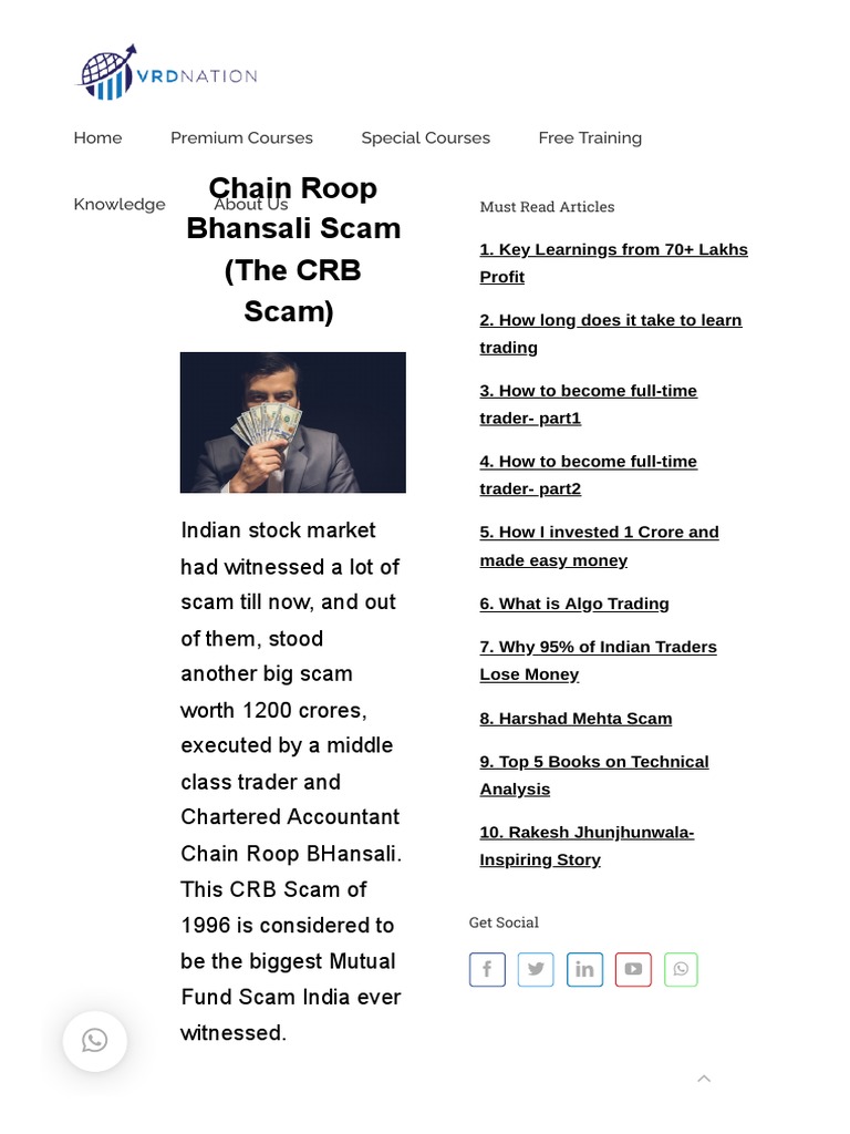 Chain Roop Bhansali Scam (The CRB Scam) - VRD Nation | PDF
