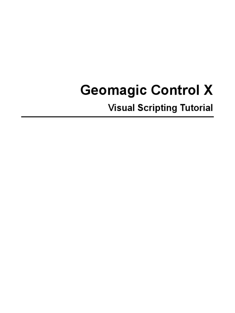 Geomagic Control X Visual Scripting Tutorial | PDF | Parameter (Computer Programming ...