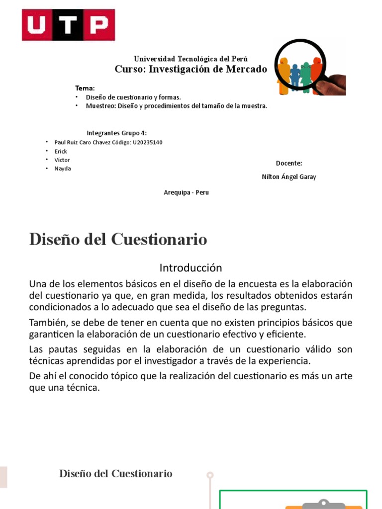 Diseño de Cuestionarios | PDF