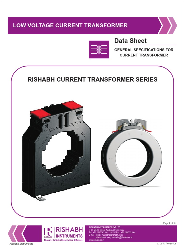 General Specification For CT | PDF | Transformer | Electric Power