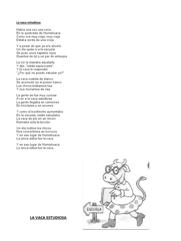 La Vaca Estudiosa | PDF