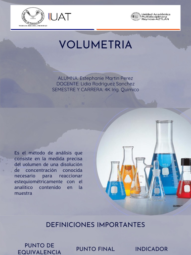 Volumetria | PDF | Química | Valoración