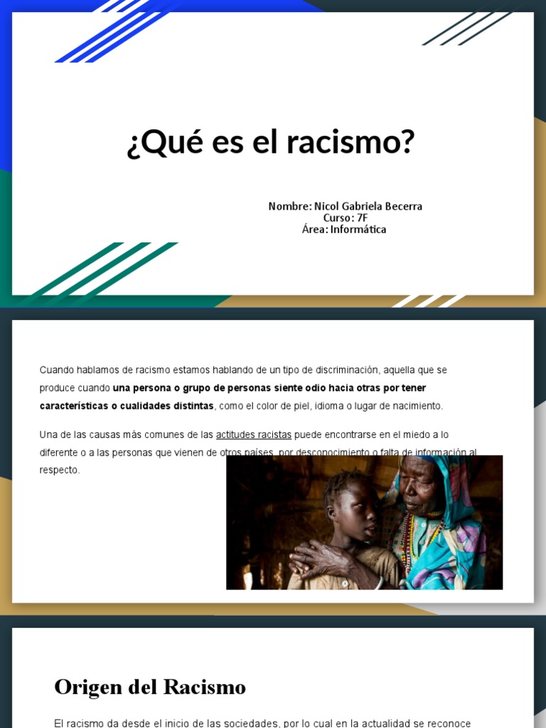 Qué es el racismo | PDF | Discriminación y relaciones raciales | Racismo
