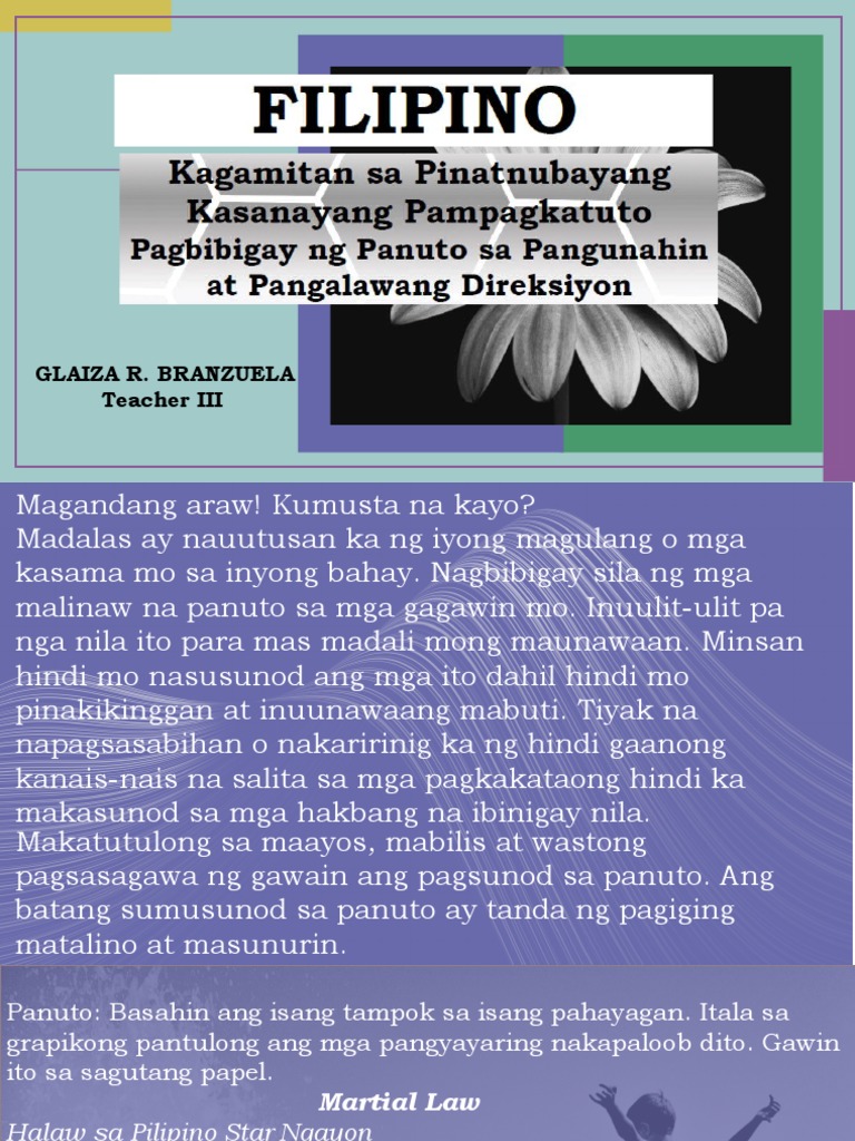 Filipino Q4 Module 1 | PDF