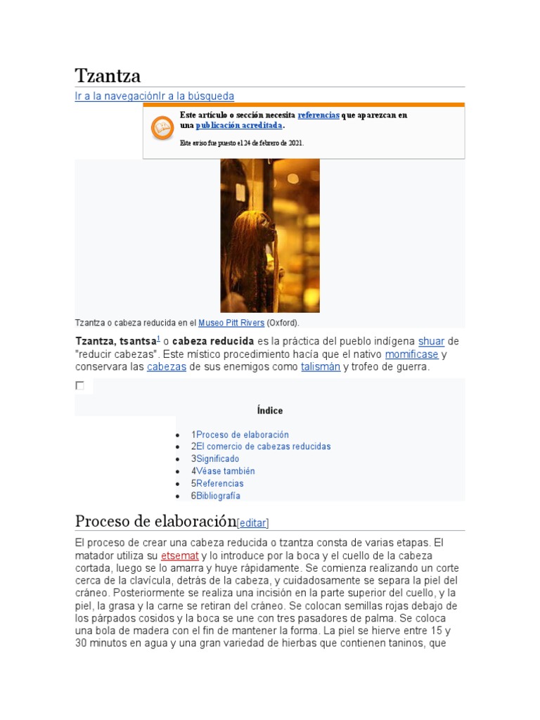Tzantza | PDF | Ecuador | Cabeza y cuello humanos