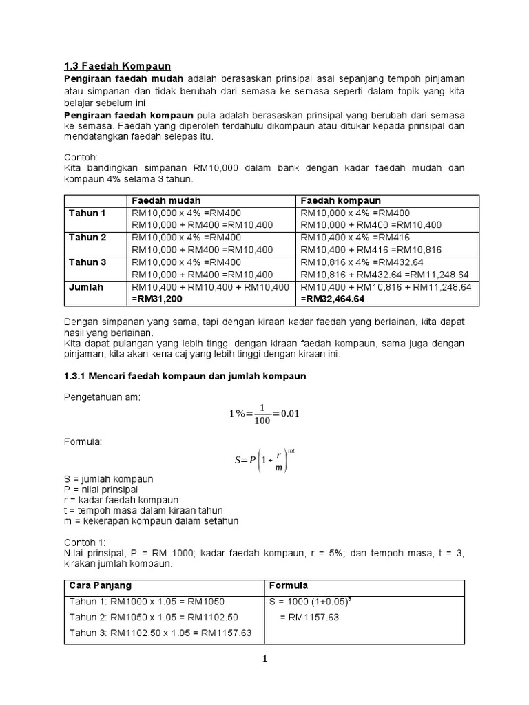 3 Faedah Kompaun | PDF