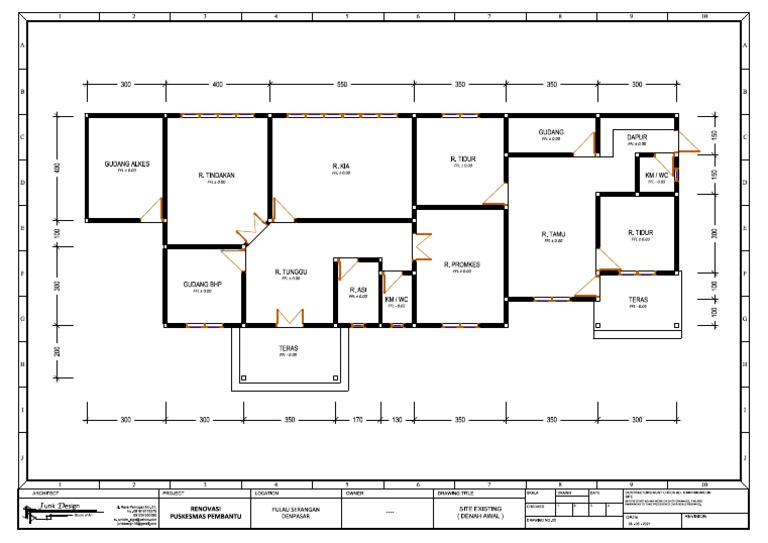Denah Lama Pustu Serangan | PDF