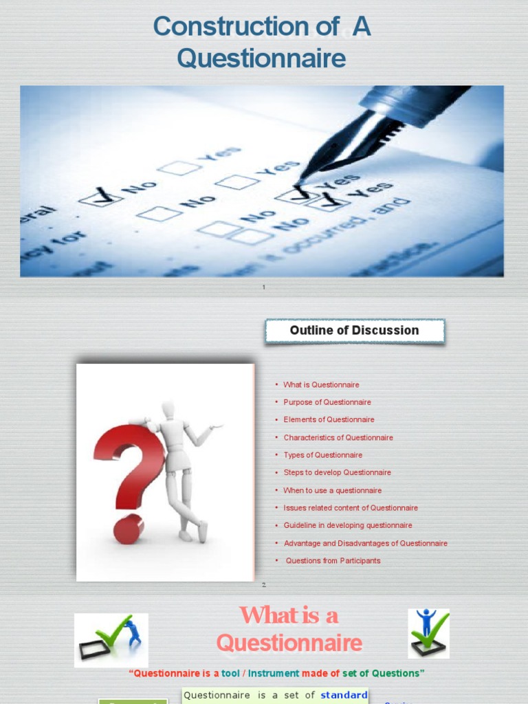 Construction of Questionnaire | PDF | Questionnaire | Likert Scale