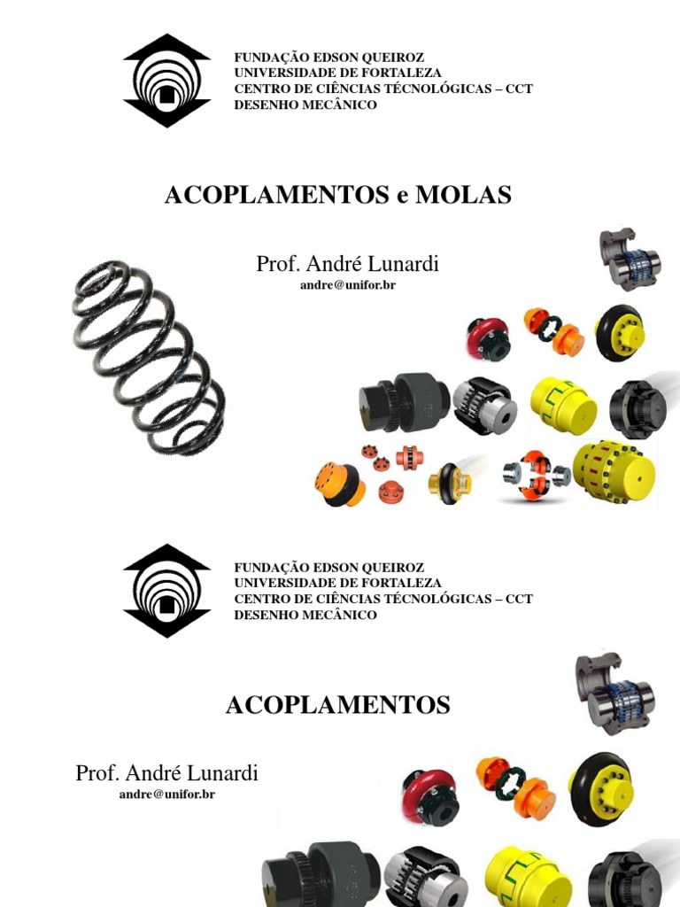 21 - Acoplamentos e Molas | PDF | Embreagem | Resistência dos materiais