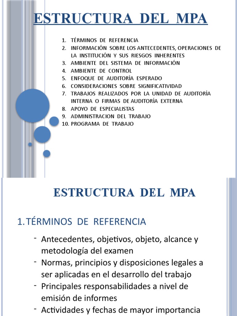 Estructura Del Mpa | PDF | Auditoría | Evaluación