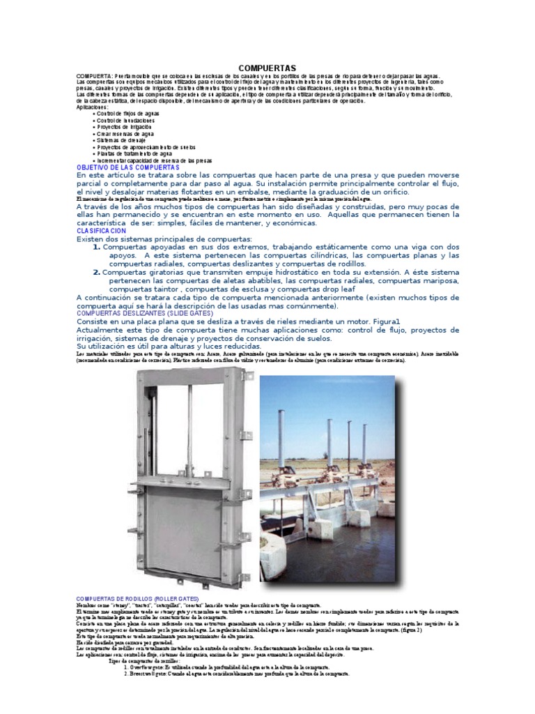 COMPUERTAS | PDF | Represa | Acero