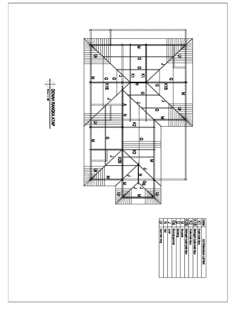 22.denah Rangka Atap | PDF