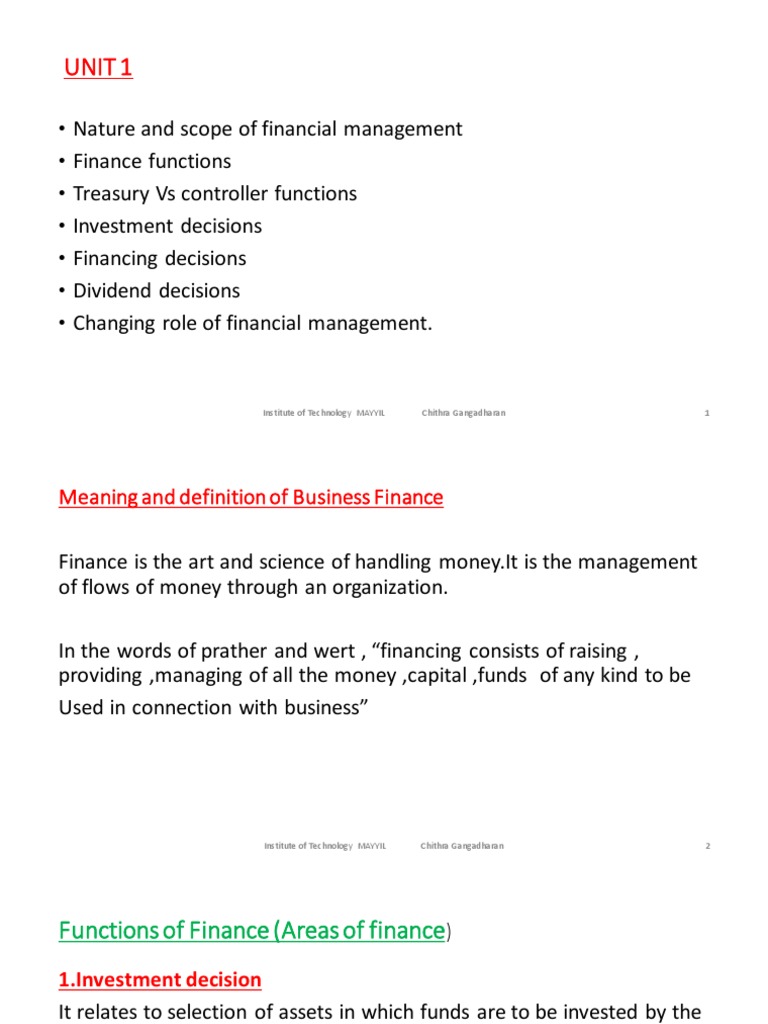 Overview of Financial Management Functions | PDF | Dividend | Profit ...