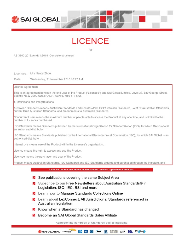 AS 3600-2018 Amdt 1-2018 Concrete Structures | PDF | International ...
