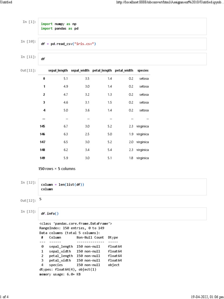 Import As Import As: "Iris - CSV" | PDF