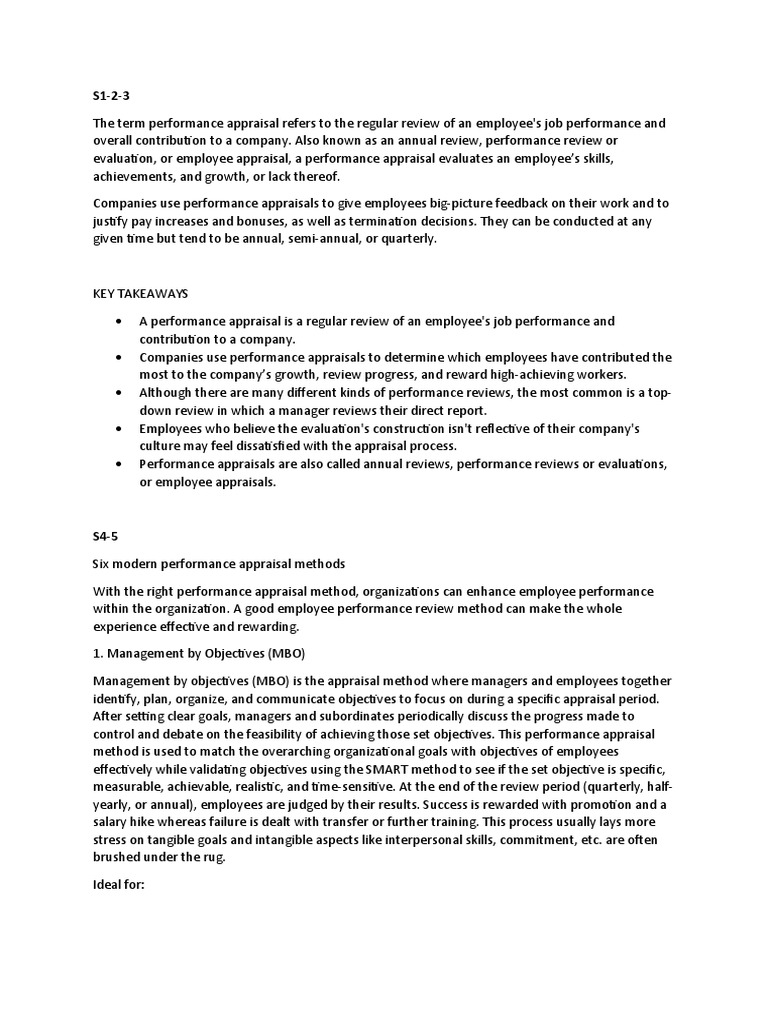 Performance Management and Appraisal | PDF | Performance Appraisal | Psychology