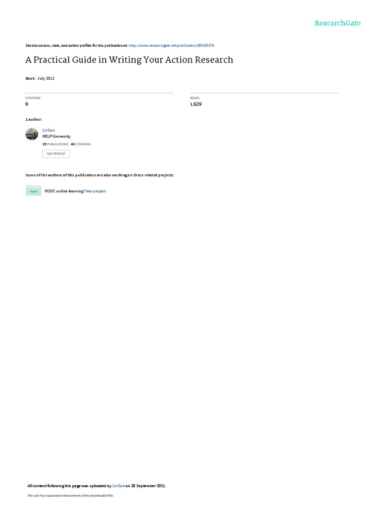 A Practical Guide in Writing Your Action Research: July 2012 | PDF ...