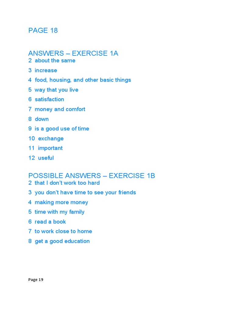 Unit 3 Answer Key | PDF