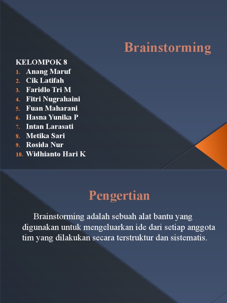 Brainstorming | PDF | Karier & Perkembangan | Pengembangan Diri