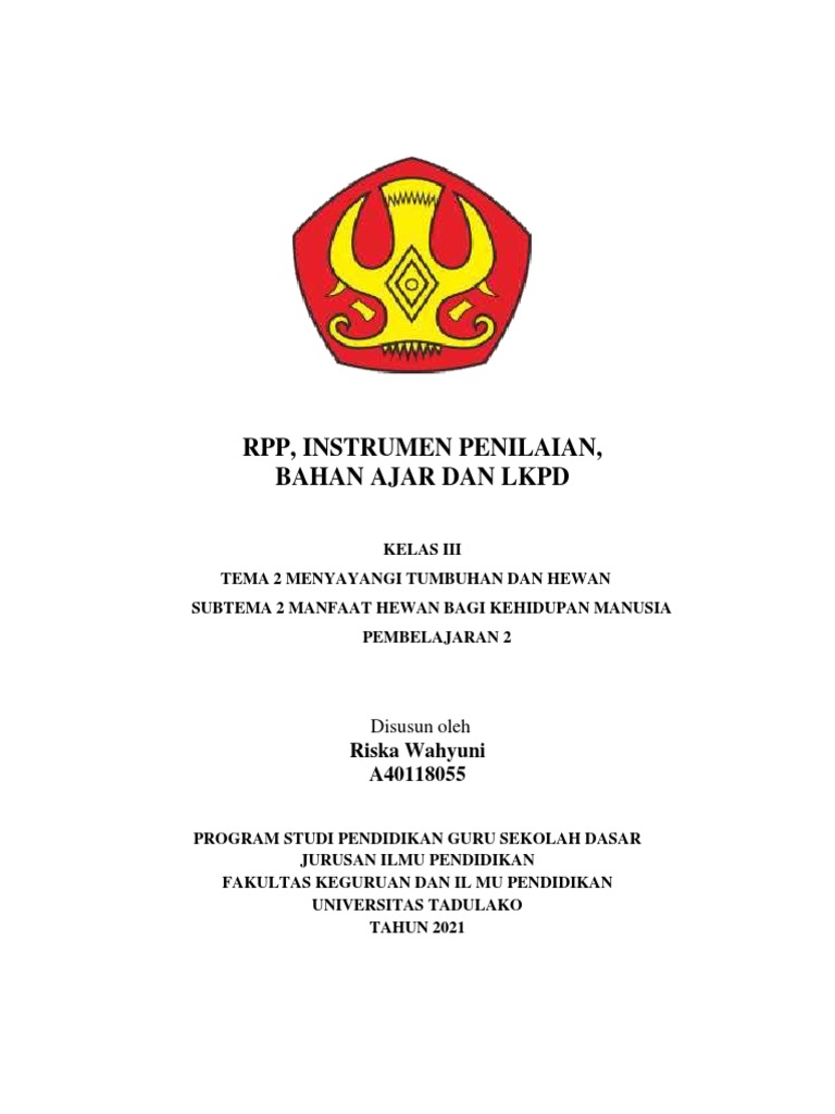 RPP, Instrumen Penilaian, Bahan Ajar Dan LKPD: Riska Wahyuni A40118055 | PDF