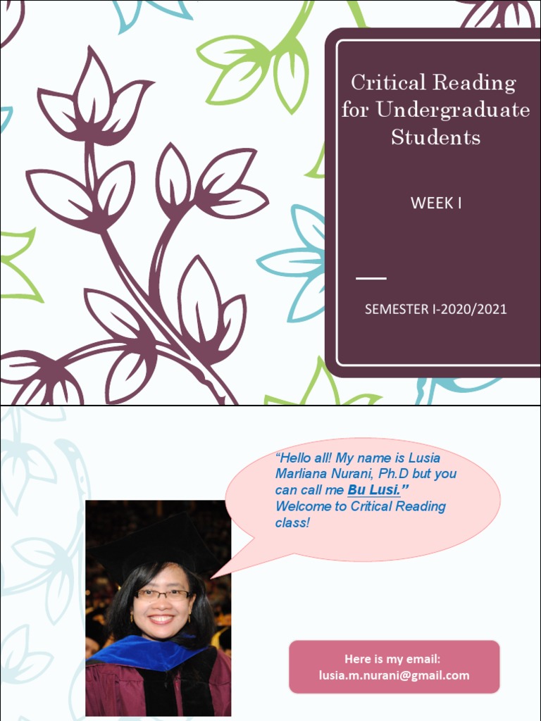 Critical Reading Course Syllabus 2020 | PDF | Critical Thinking ...