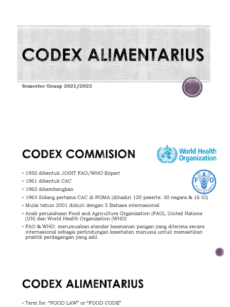 Codex Alimentarius 1212 | PDF