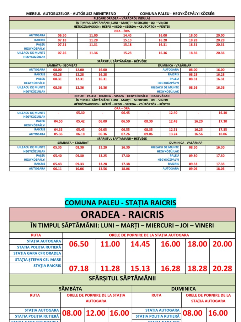 Mersul Autobuzelor 2 | PDF